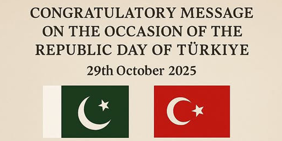 Congratulatory Message on the Occasion of the Republic Day of Türkiye ...